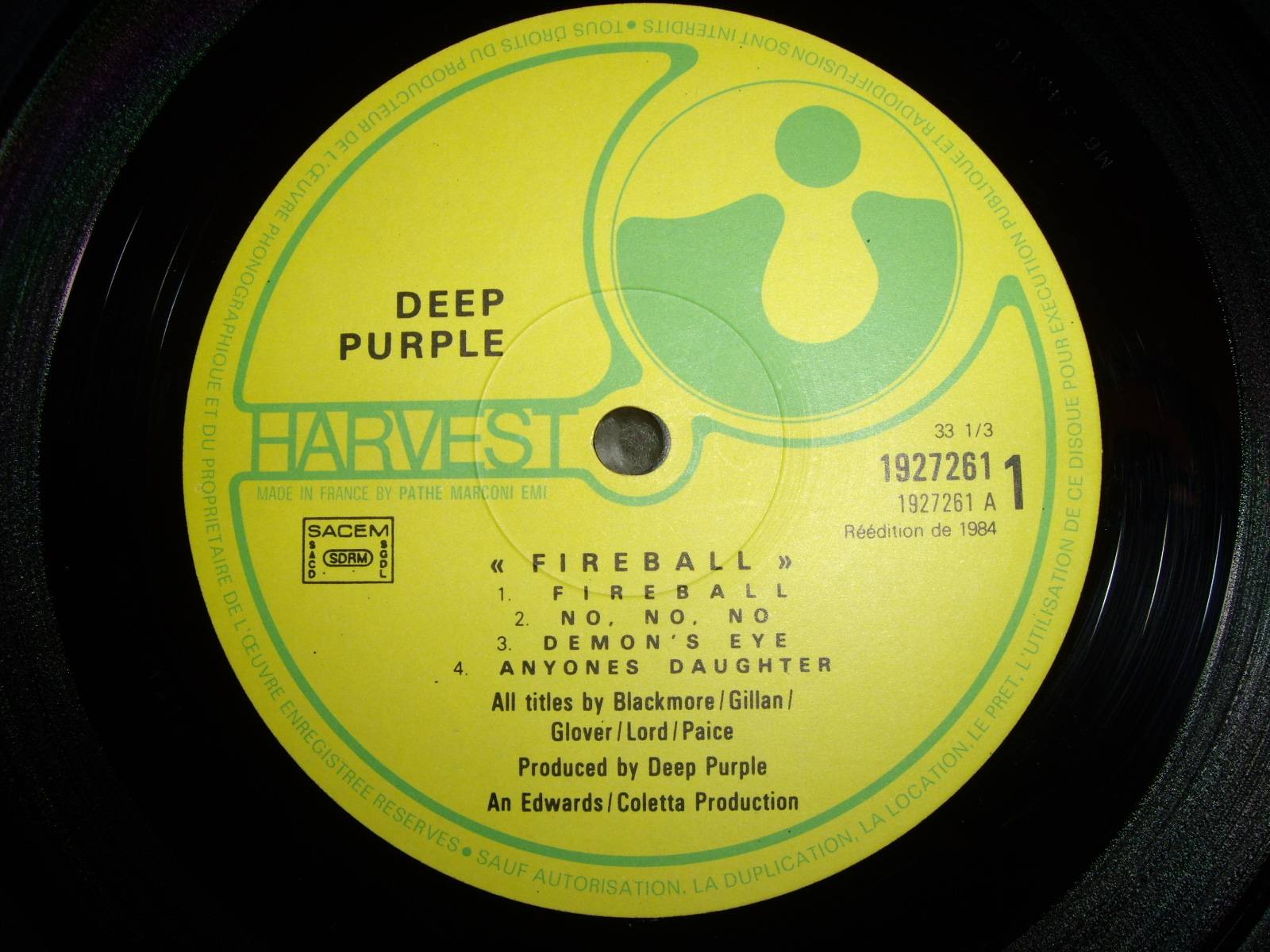 Deep Purple Fireball [lp label a fra] | CD Covers | Cover Century ...